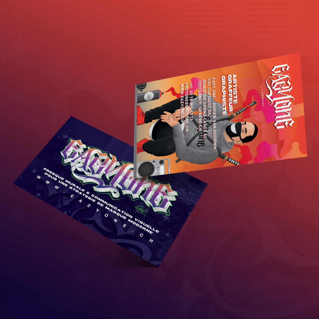 Carte de visite Eazy One : L'Art de Se Démarquer - eazyone.ch - Artiste Graffeur - Fresque ...