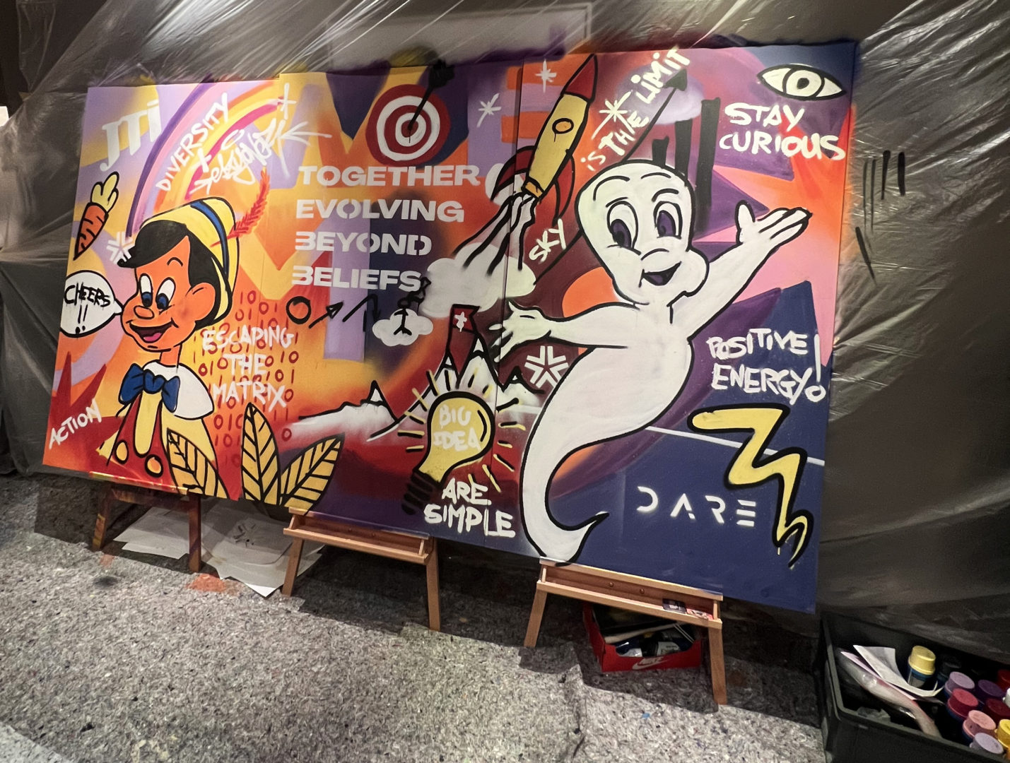 Graffiti Live Painting JTI x DARE x EAZY ONE - eazyone.ch - Artiste Graffeur - Fresque Graffiti ...