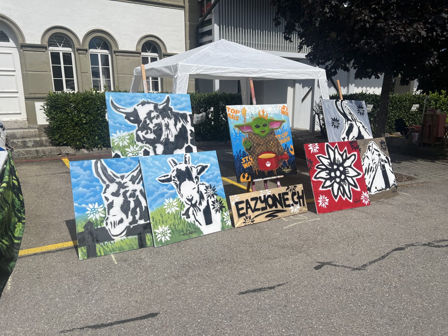 Le Stand Graffiti Street Art d’Eazy One à Fribourg Écuvillens : Un ...