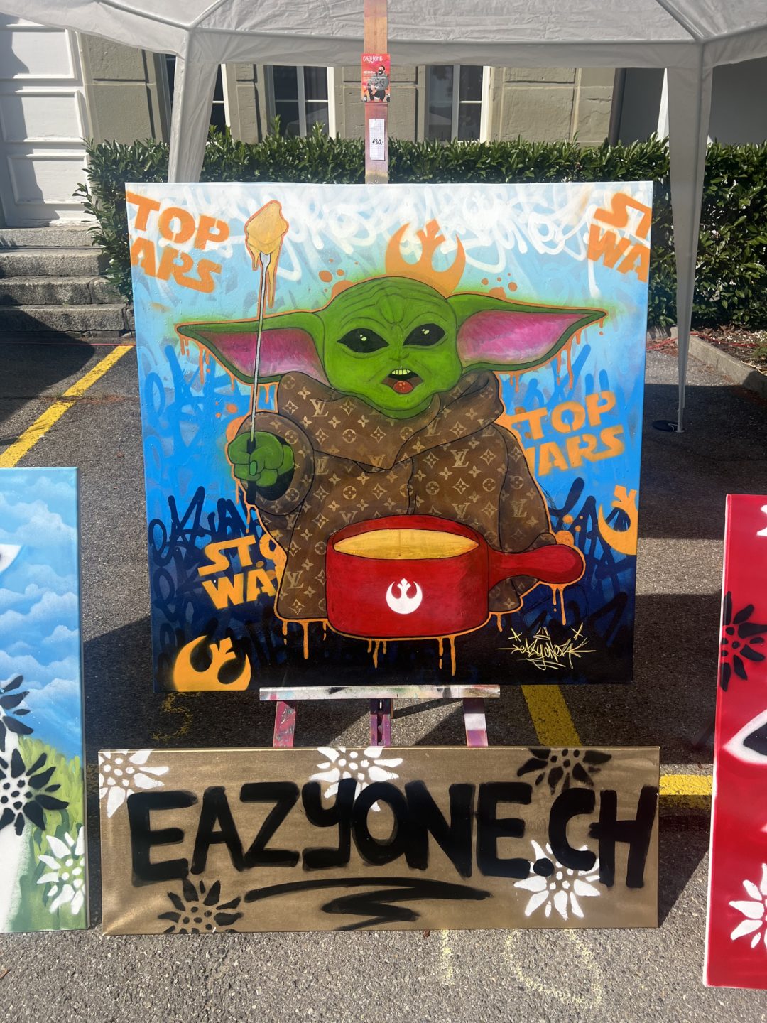 La Fusion des Univers : Baby Yoda en Manteau LV et Fondue au Stand du ...