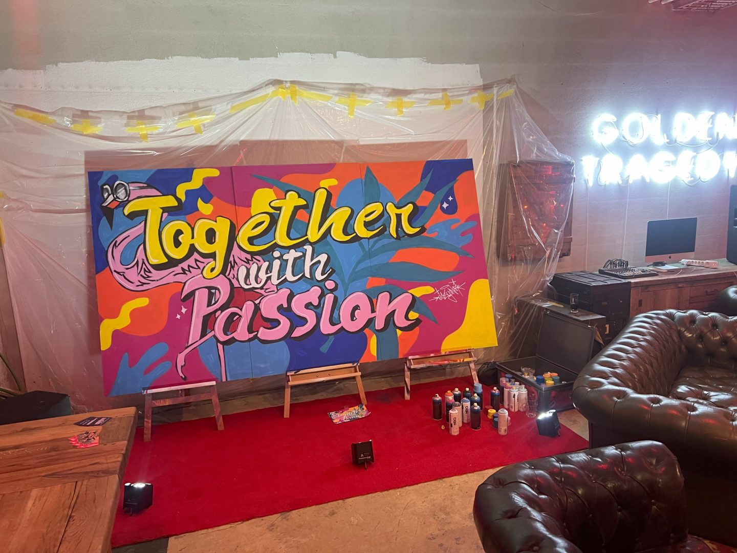 Graffiti Live Painting soirée entreprise GoldBach - eazyone.ch - Artiste Graffeur - Fresque ...