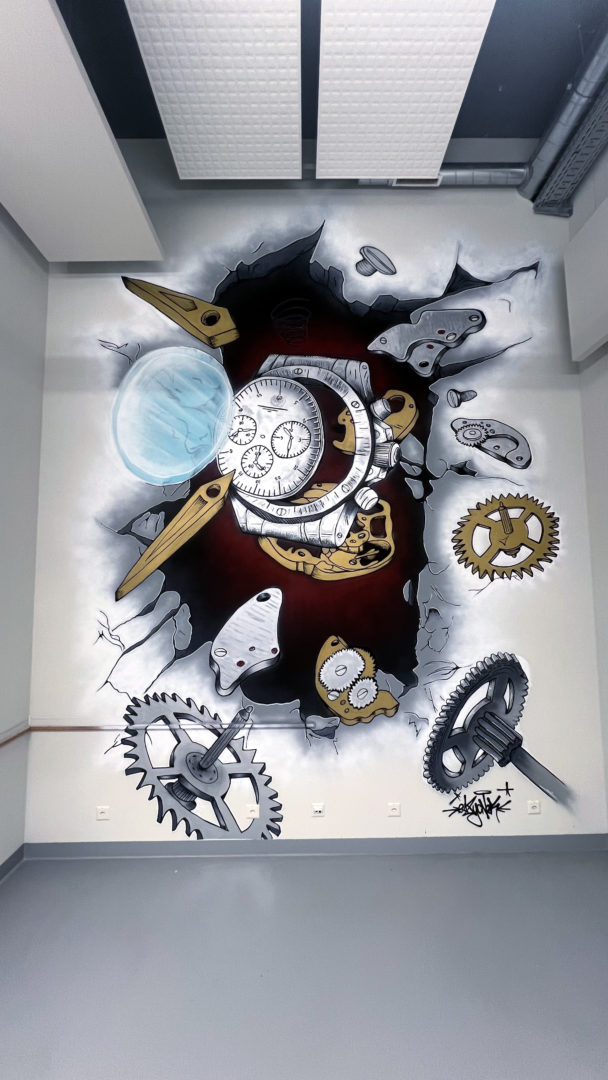 La Fresque Murale : L'Horlogerie Transcendée par l'Art du Graffiti - eazyone.ch - Artiste ...